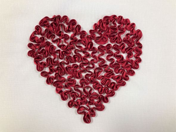 Ribbon Embroidery Attachment Heart - Ribbon 398cm(157")