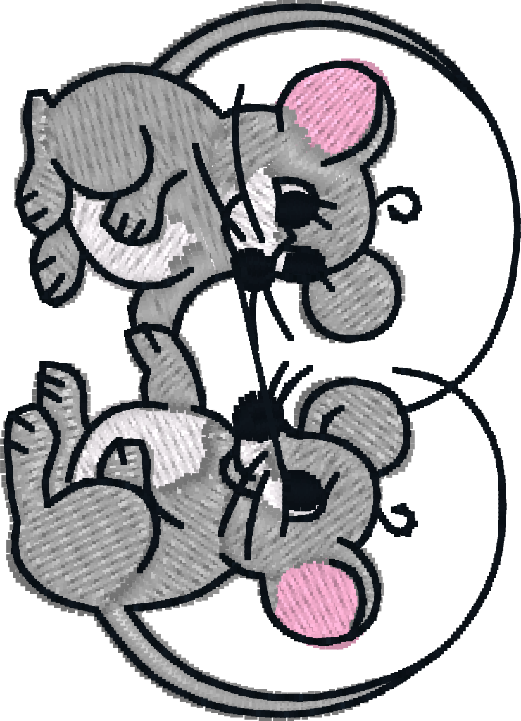 Cute Mice Hold Hands