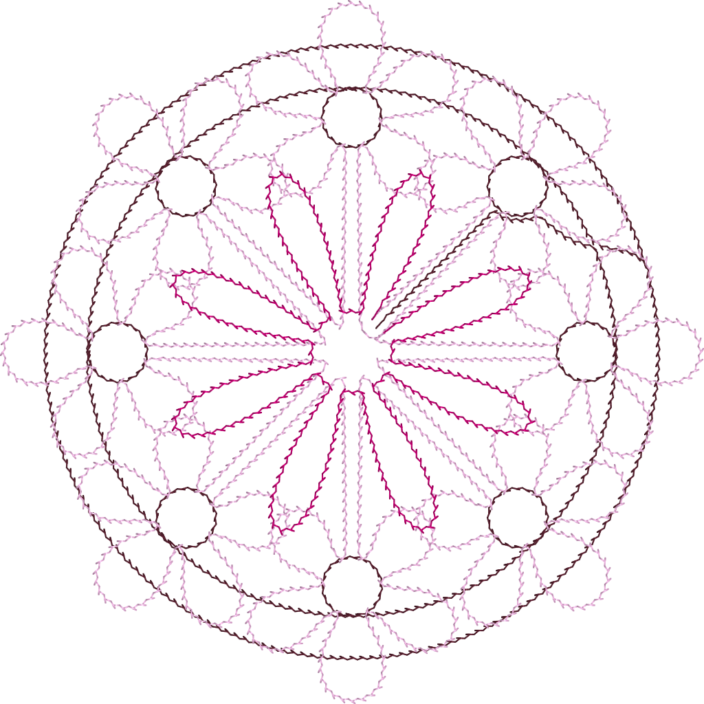 Floral Quilting - Yarn Couching