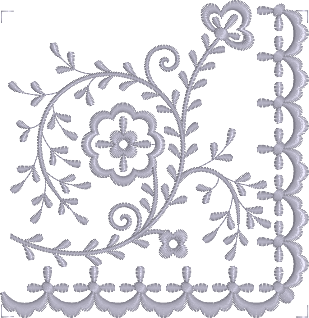 Endless Detailed Lace Border - Corner