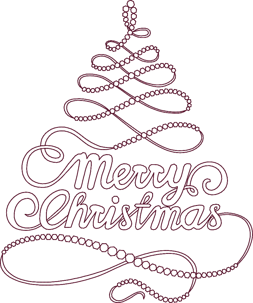 Merry Christmas Line Art