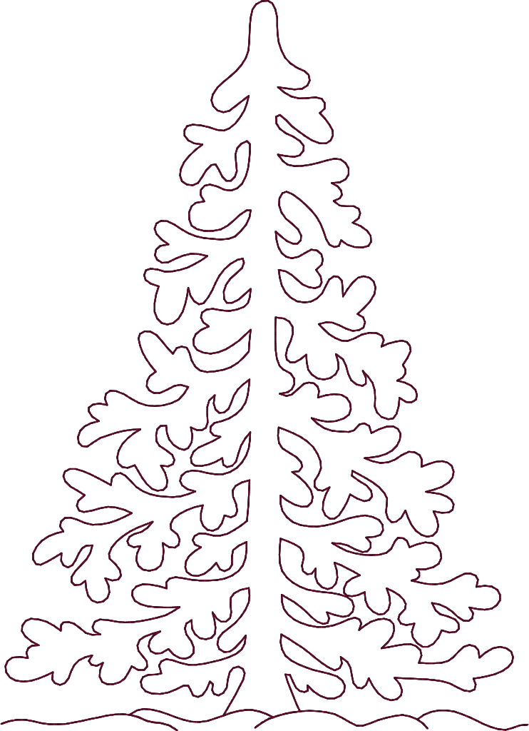 Christmas Tree Line Art
