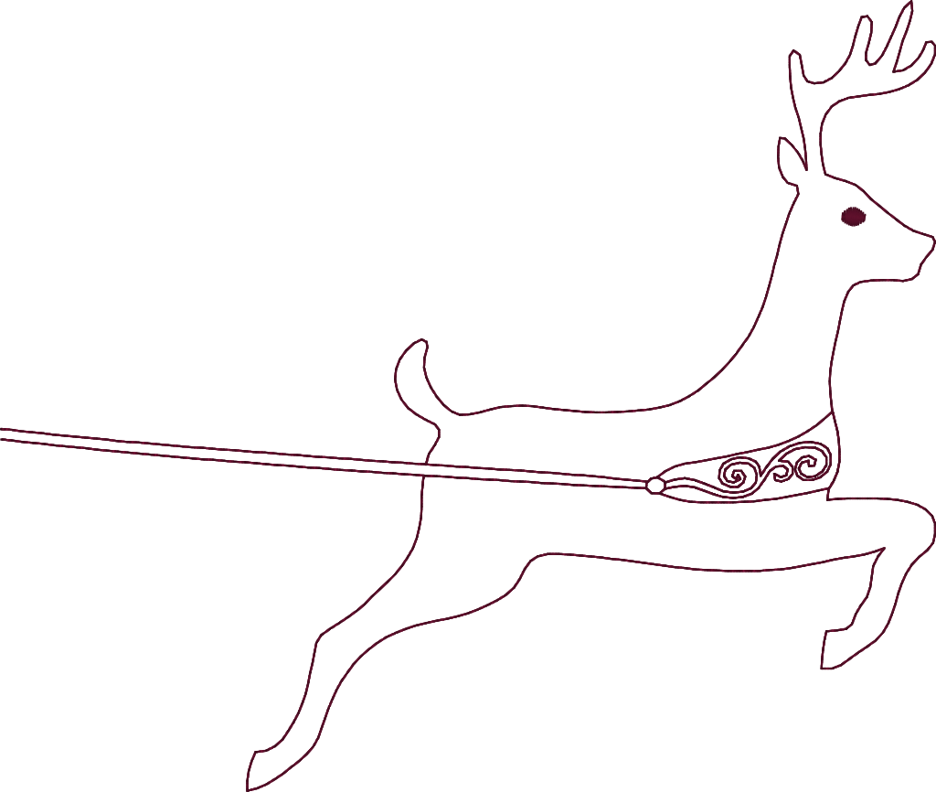 Raindeer Line Art