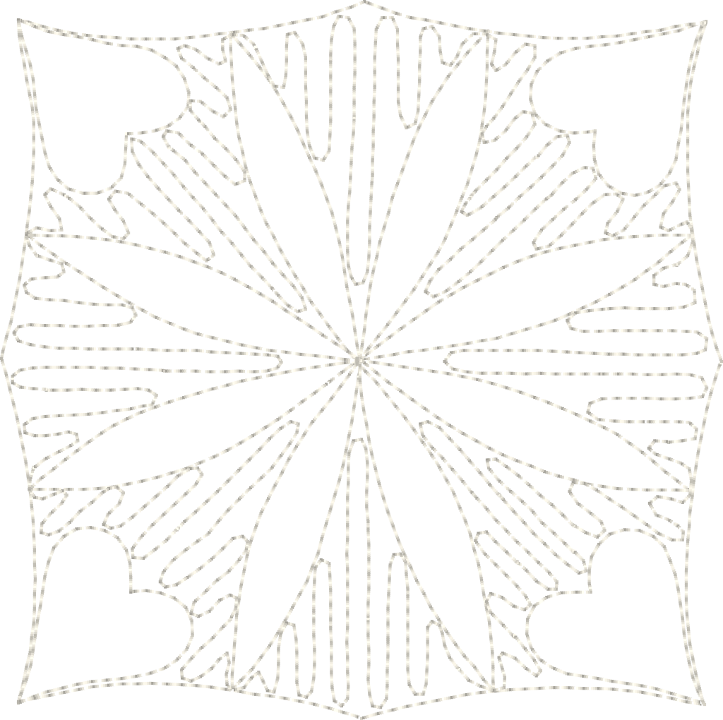 Quilt Heart with Stippling