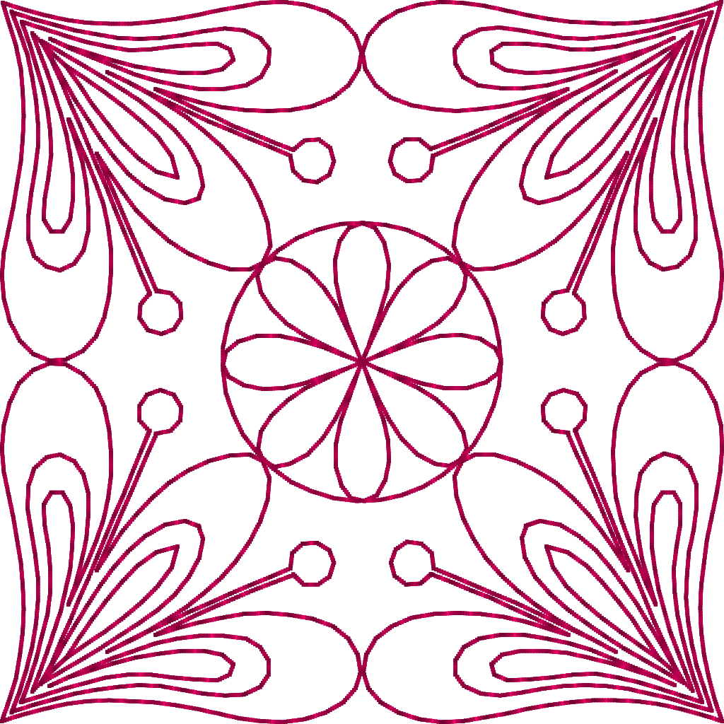 Small Square Floral Quilt Design