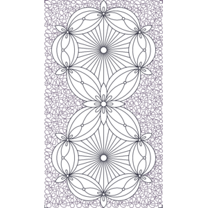 Trapunto Quilting Circular Leaves Border