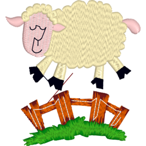 Cartoon Jumping Lamb