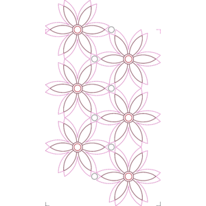 Endless Floral Border - Outline