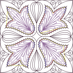 Small Square Flower Embroidery