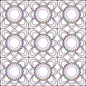 Small Square Flower Embroidery