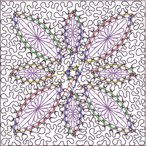 Small Square Flower Embroidery